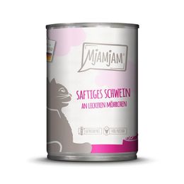 MjAMjAM saftiges Schwein an M&ouml;hrchen Katzen-Nassfutter getreidefrei 6x400g
