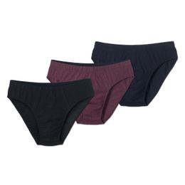 Tchibo - 3 Slips - Herren - Gr. L/6 - bordeaux/print