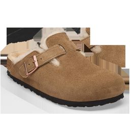 Birkenstock Boston Shearling Sandalen Damen - Gr&ouml;&szlig;e 37 - braun