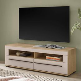 Pharao24.de TV Lowboard TV Board mit zwei Schubladen 140 cm breit