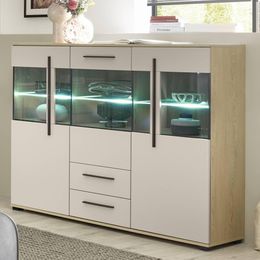 Pharao24.de Esszimmer Highboard Anrichte Wohnzimmer in modernem Design 160 cm breit