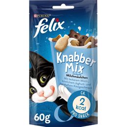 FELIX KnabberMix Milchm&auml;ulchen Katzensnacks bunter Mix 8x60g