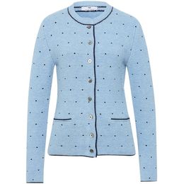 Peter Hahn - Strickjacke mit Rundhals-Ausschnitt, mehrfarbig, Gr. 44 / L - Wolle