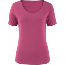Vivance Damen T-Shirt, beere, navy, Gr&ouml;&szlig;e 40/42