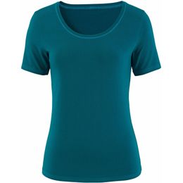 Vivance Damen T-Shirt, petrol, schwarz, Gr&ouml;&szlig;e 44/46
