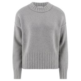 Peter Hahn - Rundhals-Pullover aus Schurwolle und Kaschmir, grau, Gr. 38 / S - Schurwolle