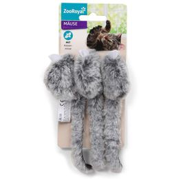 ZooRoyal Spielm&auml;use mit Katzenminze 3er Set