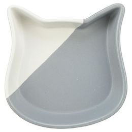 Trixie Napf Katzenkopf Keramik wei&szlig;/grau 200 ml