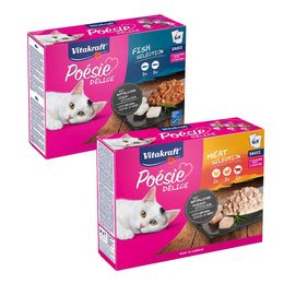Vitakraft Po&eacute;sie D&eacute;lice Multipack Mix Fleisch und Fisch Katzen-Nassfutter ohne Zuckerzusatz
