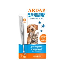 Ardap 2-in-1 Zeckenhaken Edelstahl