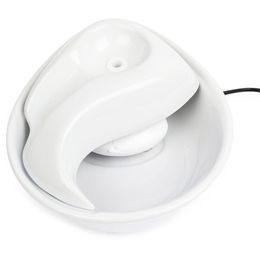 Pioneer Pet Keramik Trinkbrunnen Rain Drop Style 1,8 l wei&szlig;