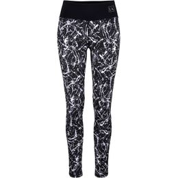 active by Lascana LASCANA ACTIVE Damen Leggings, schwarz-marmoriert-wei&szlig;, Gr&ouml;&szlig;e 32/34