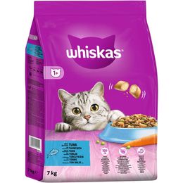 whiskas Adult 1+ mit Thunfisch Katzen-Trockenfutter mit Vitaminen 7kg