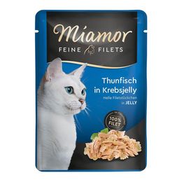 Miamor Feine Filets Thunfisch in Krebsjelly Katzen-Nassfutter ohne Konservierungsmittel 48x100g
