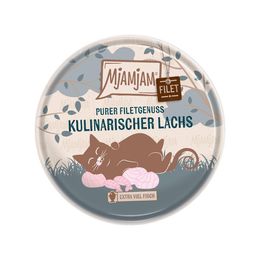 MjAMjAM Purer Filetgenuss - kulinarischer Lachs Katzen-Nassfutter getreidefrei 16x80g