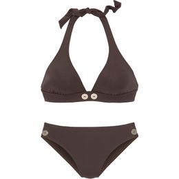Vivance Damen Triangel-Bikini, dunkelbraun, Gr&ouml;&szlig;e 34C/D