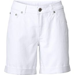 Heine Witt Damen Jeansshort mit Beinaufschlag, wei&szlig;, Gr&ouml;&szlig;e 46