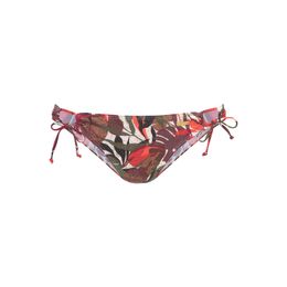 Lascana Damen Bikini-Hose, rot bedruckt, Gr&ouml;&szlig;e 38