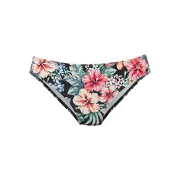 Lascana Damen Bikini-Hose, schwarz bedruckt, Gr&ouml;&szlig;e 42