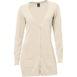 Heine Witt Damen Feinstrickjacke mit Taschen, offwhite, Gr&ouml;&szlig;e 38
