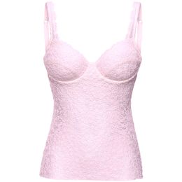 Nina von C. Damen BH-Hemd aus transparenter Spitze vornee, ros&eacute;, Gr&ouml;&szlig;e 75B