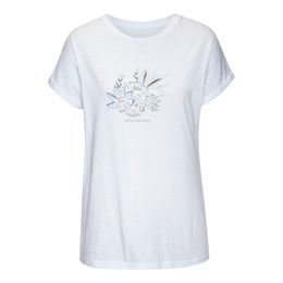 Vivance Damen T-Shirt, wei&szlig; bedruckt, Gr&ouml;&szlig;e 48/50