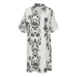 Lascana Damen Longbluse, beige-schwarz bedruckt, Gr&ouml;&szlig;e 38