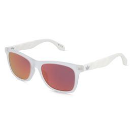 Adidas Originals OR0101 | Unisex-Sonnenbrille | Fassung: Vollrand, Eckig, Kunststoff, Kristall Transparent | Glasfarbe: Violett Verlaufend