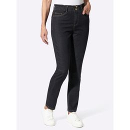 WITT Damen Jeans im Paperbag-Schnitt, black denim, Gr&ouml;&szlig;e 56