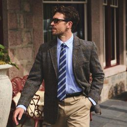 LANDS' END Harris Tweed Blazer, Herren, size: regular, Braun, Wolle, by Lands' End