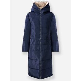 Heine Witt Damen Steppmantel mit Wende-Funktion, marine-beige, Gr&ouml;&szlig;e 42