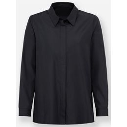 Heine Witt Damen Longbluse in weiter A-Linie, schwarz, Gr&ouml;&szlig;e 42
