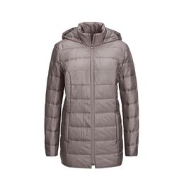 WITT Damen Steppjacke mit Kapuze, w&auml;rmend, taupe, Gr&ouml;&szlig;e 54