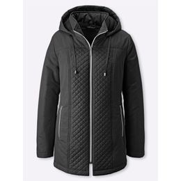 WITT Damen Steppjacke mit Rautenstepp, schwarz, Gr&ouml;&szlig;e 38