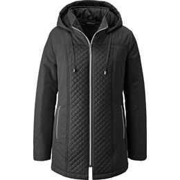 Damen Steppjacke mit Rautenstepp schwarz, Gr&ouml;&szlig;e 42