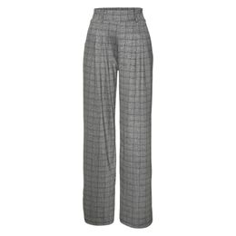 Lascana Damen Schlupfhose, grau kariert, Gr&ouml;&szlig;e 44/46