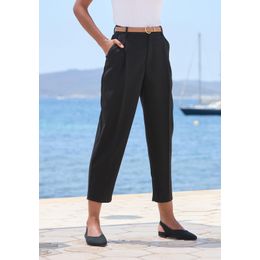Lascana Damen Bundfaltenhose, schwarz, Gr&ouml;&szlig;e 34