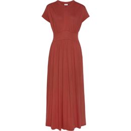 Lascana Damen Midikleid, terrakotta, Gr&ouml;&szlig;e 34