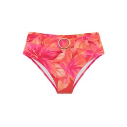 s.Oliver Damen Highwaist-Bikini-Hose, pfirsich bedruckt, Gr&ouml;&szlig;e 44