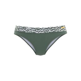 Lascana Damen Bikini-Hose, oliv-bedruckt, Gr&ouml;&szlig;e 36