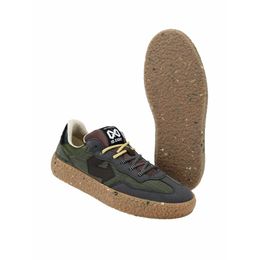 ID Eight Herren Collab-Sneaker Uriduri Gr&uuml;n 54 % Polyester (recycelt, wasserabweisend), 29 % Nylon (recycelt), 8 % Desserto (veganes Kaktus-Leder), 5 % Apfelschale, 4 % BioVeg (Maiskorn)