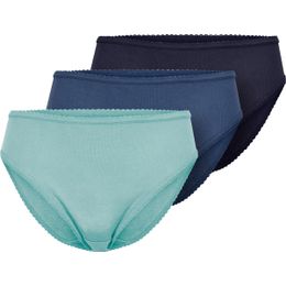 CR&Eacute;ATION L Damen Bikinislip marine + jeansblau + mint Gr&ouml;&szlig;e 48/50