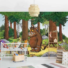 Bilderwelten Fototapete Wald modern Wandtapete einzigartig - Gr&uuml;ffelo - Trifft die Maus - B&auml;ume Kinderzimmer Baby M&auml;dchen Jungen