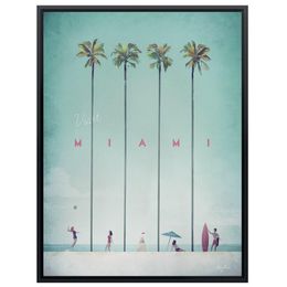 Bilderwelten Leinwandbild Reiseposter - Miami