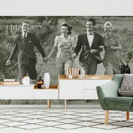 Bilderwelten Fototapete Portrait modern Wandtapete schwarz weiss - Holding Hands - Deko Wohnzimmer Schlafzimmer