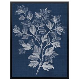 Bilderwelten Leinwandbild - Hochformat Denim Pflanzenstudie I