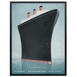 Bilderwelten Leinwandbild Reiseposter - Kreuzfahrtschiff