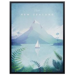 Bilderwelten Leinwandbild Reiseposter - Neuseeland
