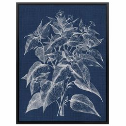 Bilderwelten Leinwandbild - Hochformat Denim Pflanzenstudie III