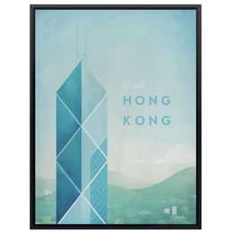 Bilderwelten Leinwandbild Reiseposter - Hong Kong
